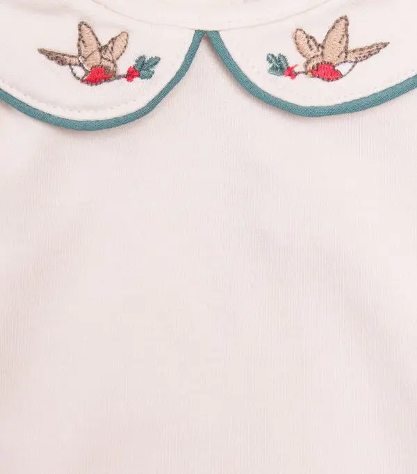 MORI Bamboo-blend Embroidered Bodysuit