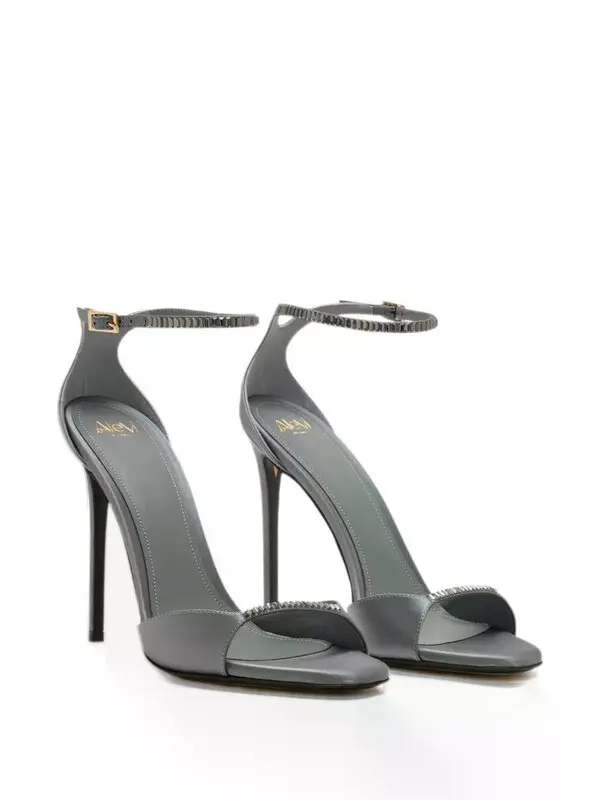 ALEVI MILANO Bar 110 Crystal-embellished Satin Sandals