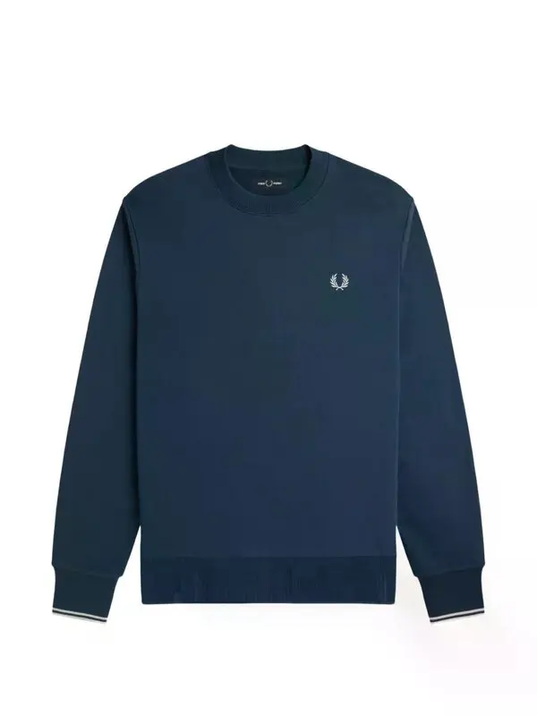 Fred Perry Logo-embroidered Tipped-cuff Sweatshirt