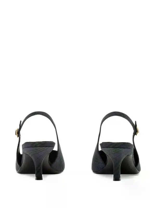 Burberry Check Dame Slingback Pumps