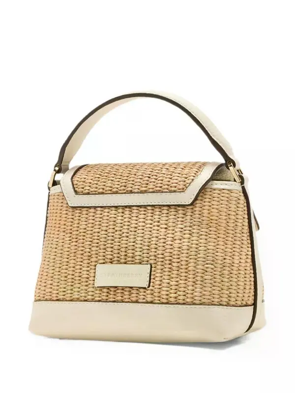 Strathberry Mini Mosaic Woven Raffia Tote Bag
