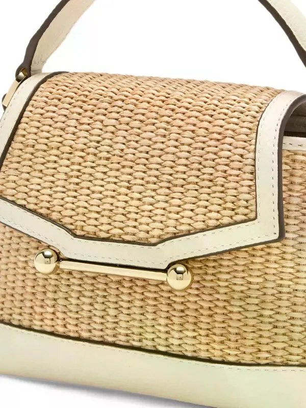 Strathberry Mini Mosaic Woven Raffia Tote Bag