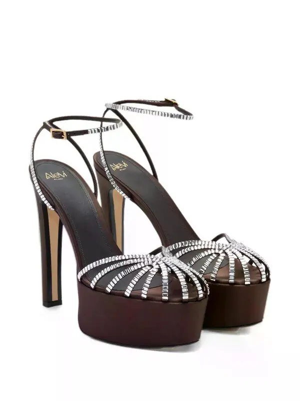 ALEVI MILANO Eva Crystal-embellished Platform Sandals