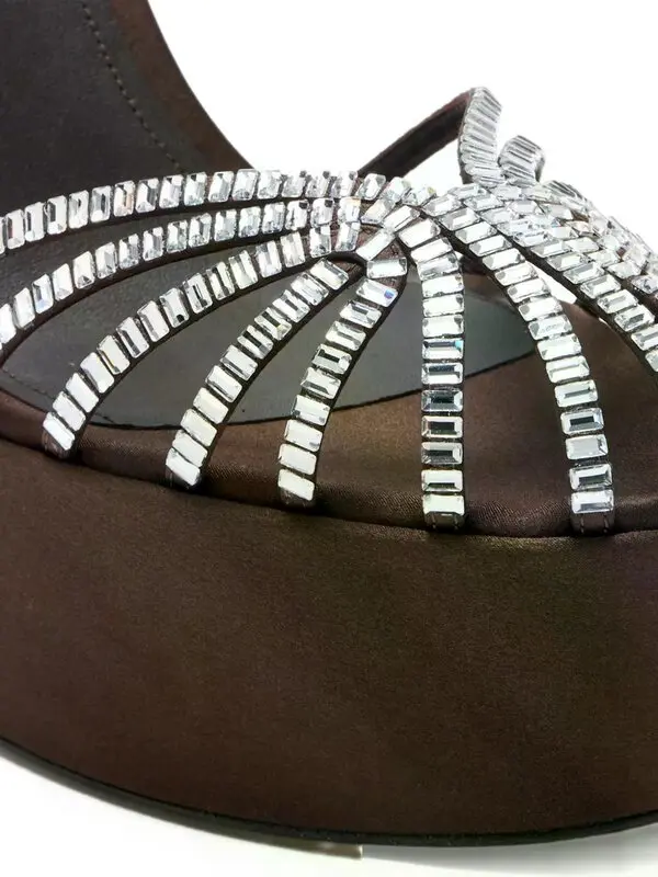 ALEVI MILANO Eva Crystal-embellished Platform Sandals