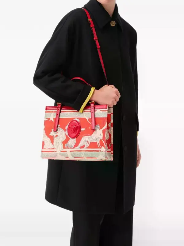 Versace Medusa-plaque Printed Tote Bag