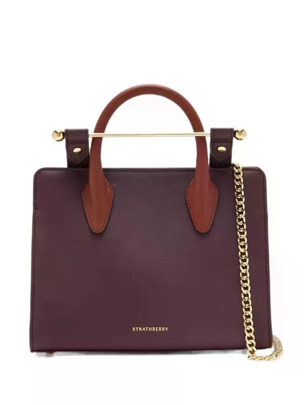 Strathberry Mini Bar-detail Leather Tote Bag