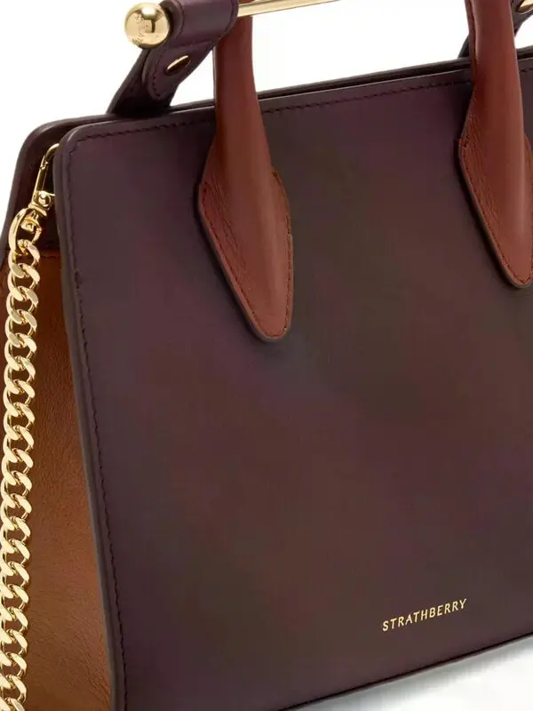 Strathberry Mini Bar-detail Leather Tote Bag