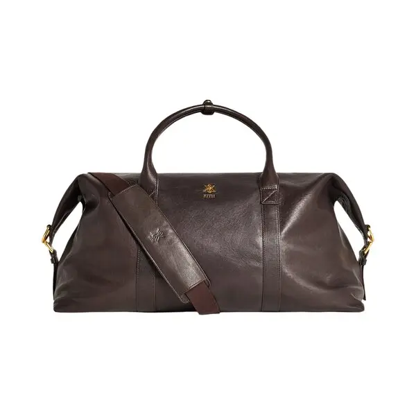 Kith Vintage Textured Leather Duffle Bag 'kindling - Brown