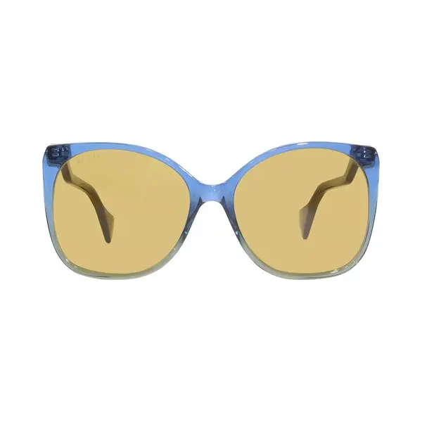Gucci Square Sunglasses /brown - Blue