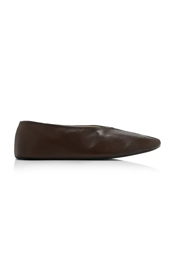 THE ROW Stella Leather Slippers