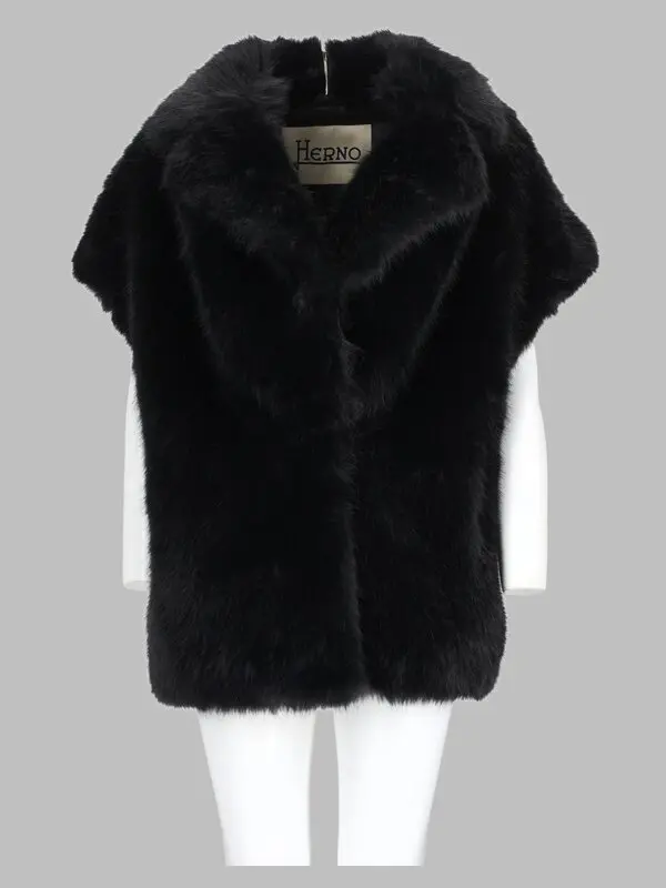 Herno Gilet In Faux Fur