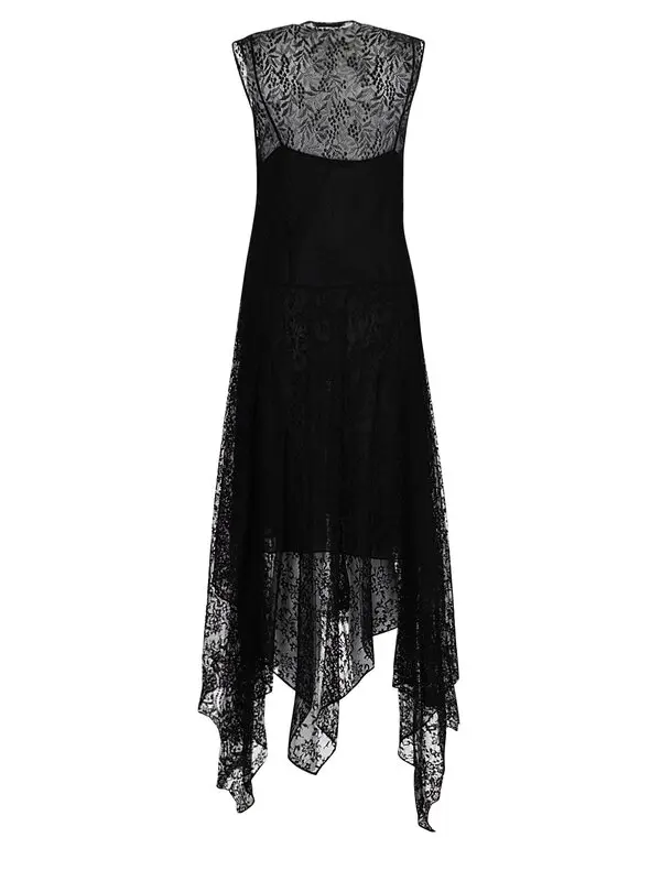 Fendi Abito Midi In Pizzo Flowers E Bacche