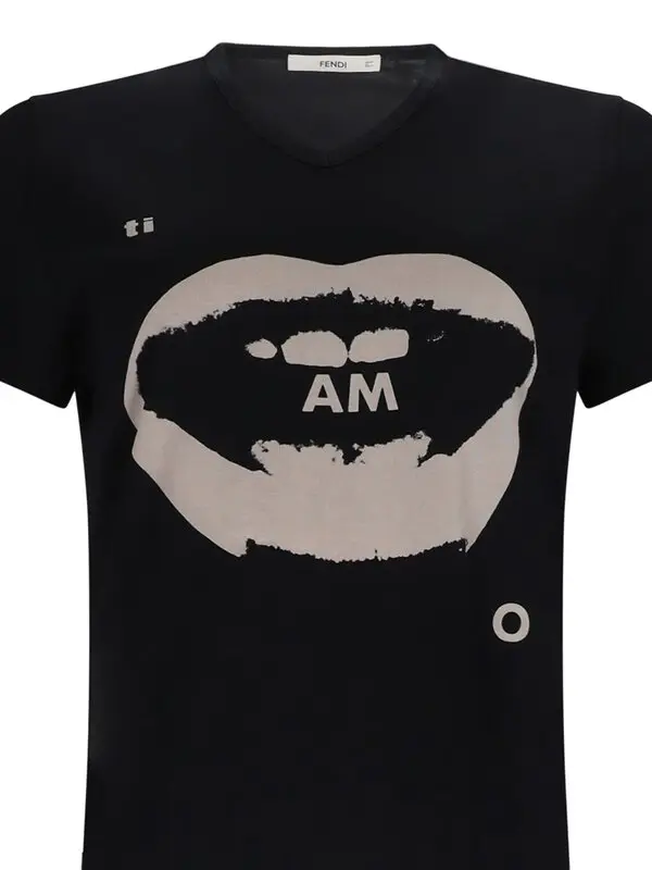 Fendi T-shirt Con Stampa "ti Amo