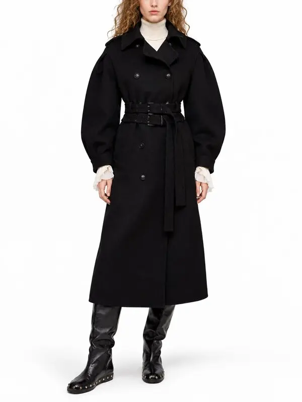 GANNI Cappotto In Lana Misto Cashmere