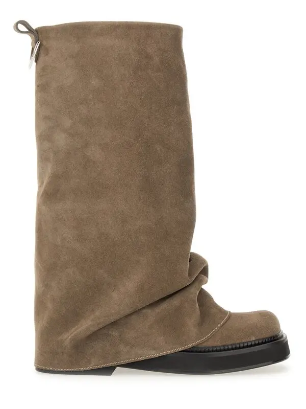 Attico Suede Combat Boot "robin