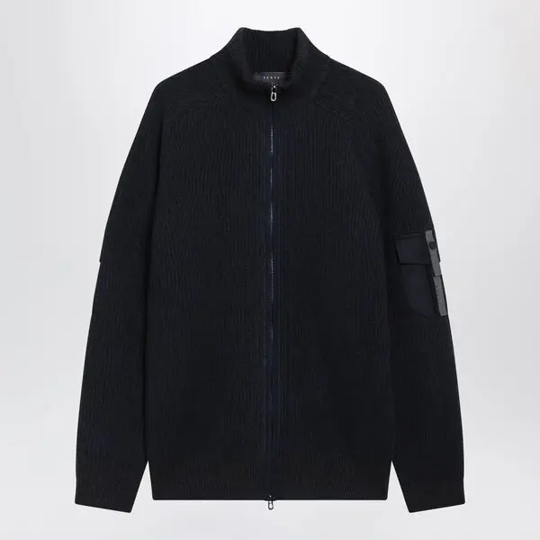 Sease Dinghy Full Zip Cashmere Sweatshirt - Blue