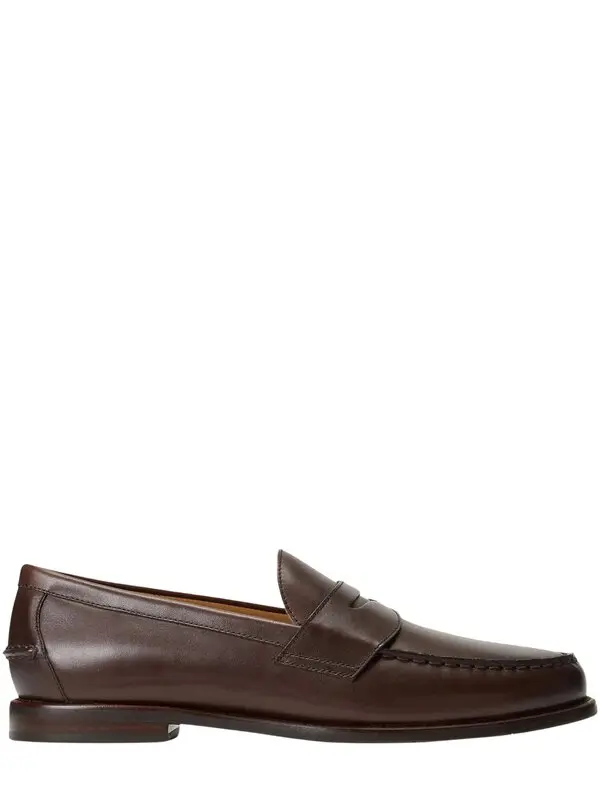 Ralph Lauren Leather Flat Shoes - Brown