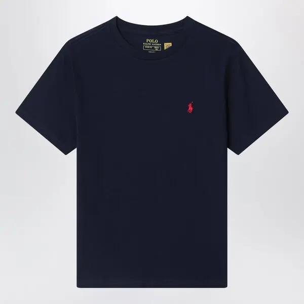 Polo Ralph Lauren Cotton Crew-neck T-shirt With Embroidered Logo - Blue