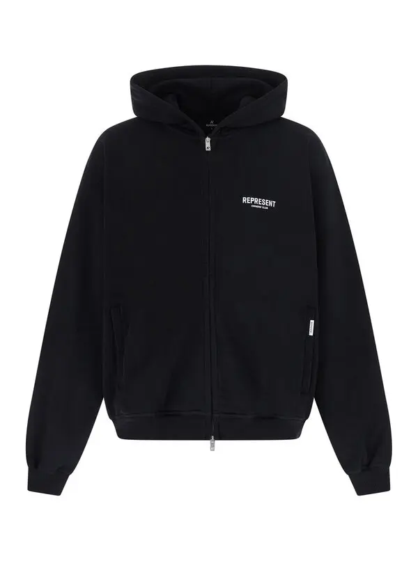 REPRESENT Owners Club Zip-through Hoodie - Black