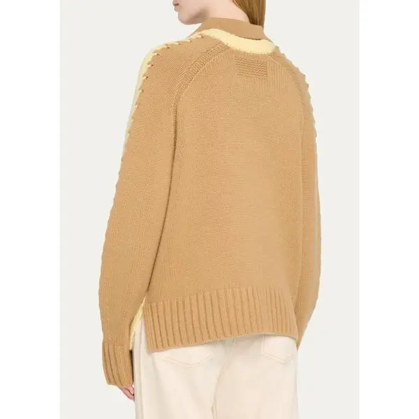 Guest In Residence Cozy Crew Colorblock Cashmere Sweater