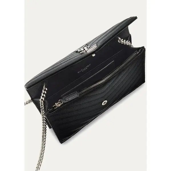 Saint Laurent Quilted Pebbled Leather Crossbody Bag