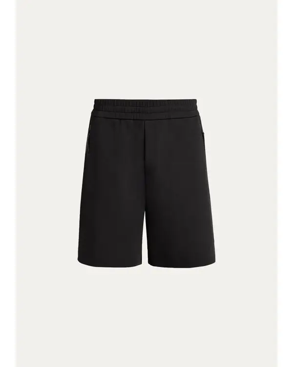 Moncler Wide-leg Stretch Cotton Shorts - Black