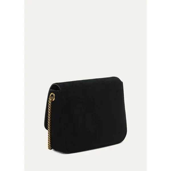 Saint Laurent Kate Flap Shoulder Bag In Suede