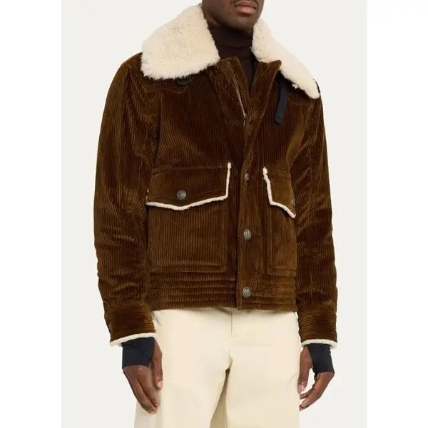 Moncler Givrand Virgin Wool Shearling-collar Down Jacket