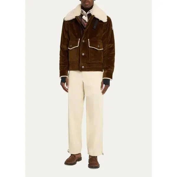 Moncler Givrand Virgin Wool Shearling-collar Down Jacket