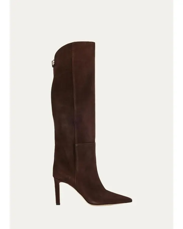 JIMMY CHOO Alizze 85 Suede Knee-high Boots