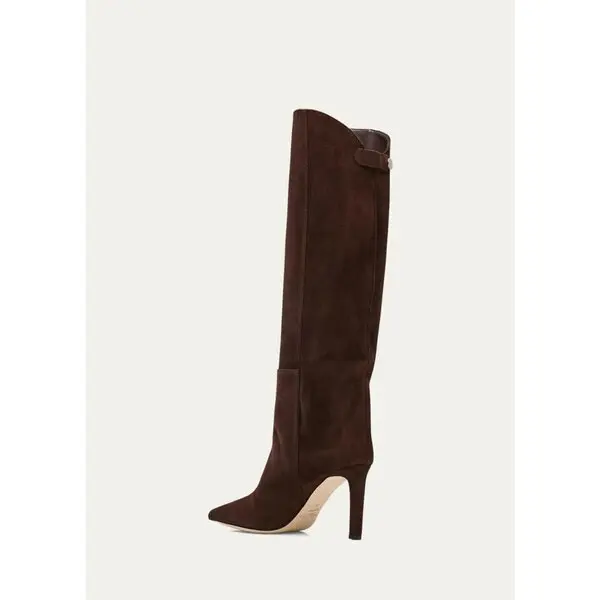 JIMMY CHOO Alizze 85 Suede Knee-high Boots
