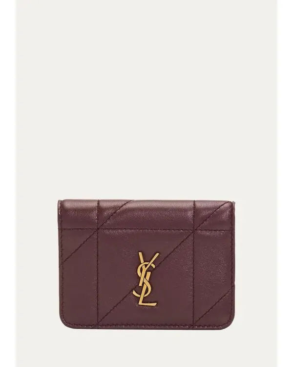 Saint Laurent Jamie Leather Bifold Card Case