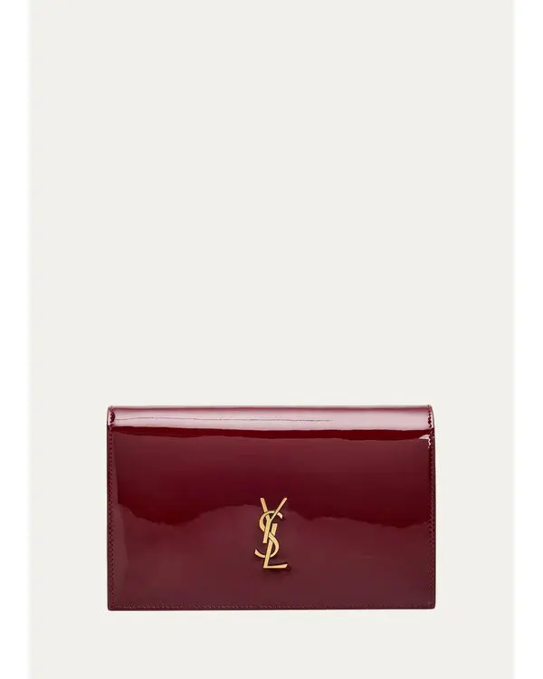Saint Laurent Patent Leather Crossbody Bag - Grenade