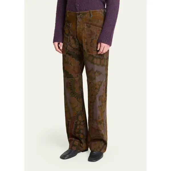 Dries Van Noten Paisley Cotton Pants