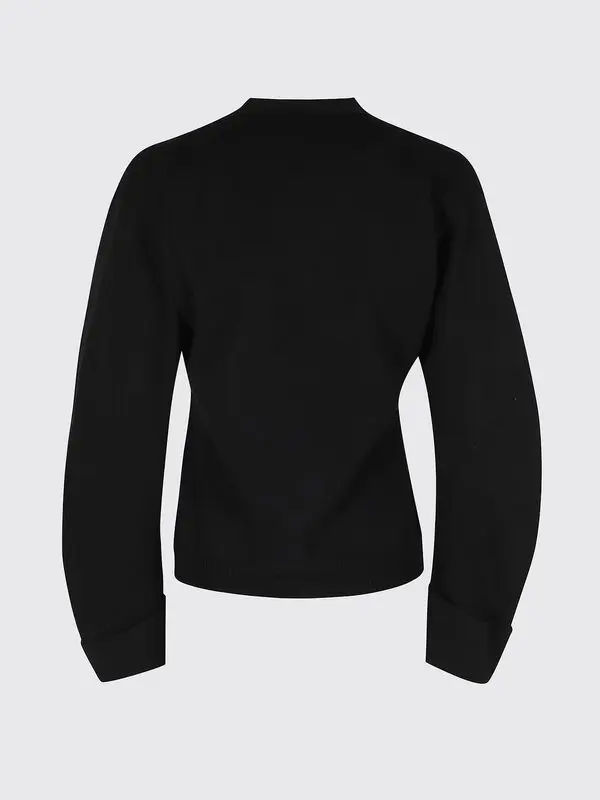 Erika Cavallini V-neck Virgin Wool Cardigan With Patch Pockets - Black
