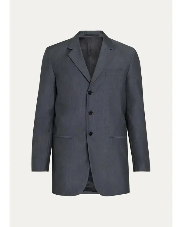 JIL SANDER Three-button Wool Blend Sport Coat