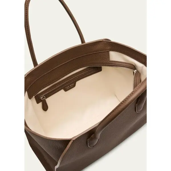 THE ROW Marlo 12 Tote Bag In Grain Leather - Dark Pine