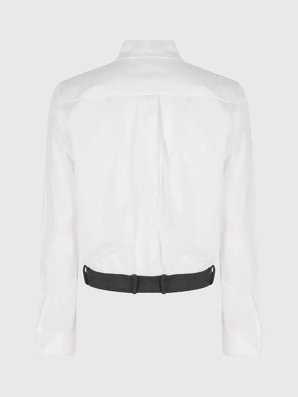 SEMICOUTURE Stretch-cotton Shirt With Waist Belt Loops