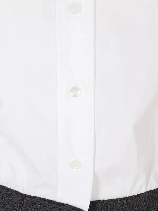 SEMICOUTURE Stretch-cotton Shirt With Waist Belt Loops