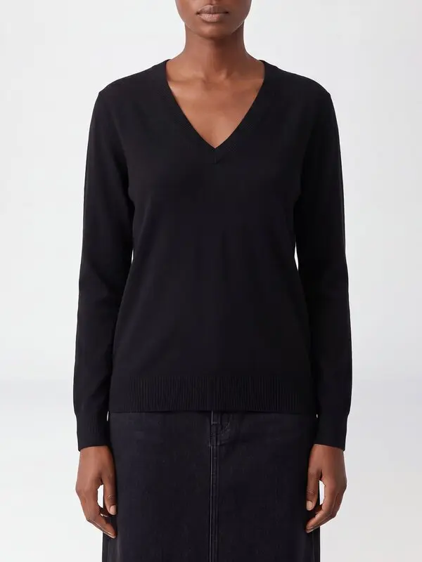 Vince Pure Cashmere V-neck Jumper With Long Sleeves - Black