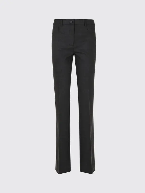 SEMICOUTURE Lined Fleece Wool 5-pocket Slim Fit Trousers