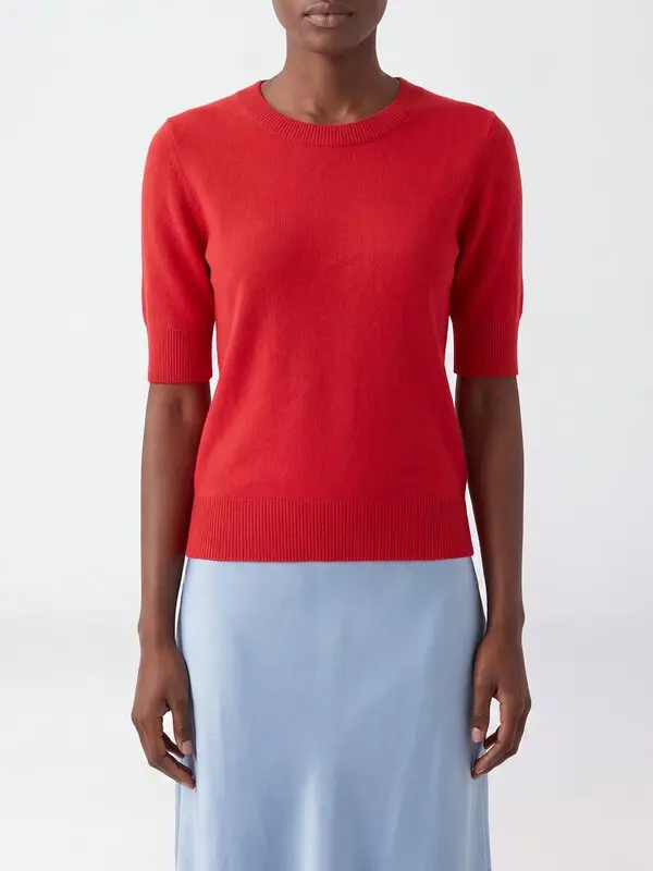 HERSKIND Slim Fit Short-sleeved Jumper In Wool And Cashmere