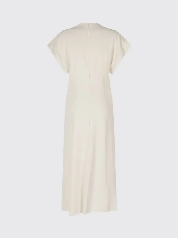 Alberta Ferretti Draped V-neck Midi Tunic In Viscose