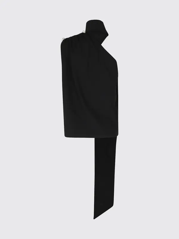 Giuseppe Di Morabito Asymmetrical One-shoulder Virgin Wool Top With Cut-outs