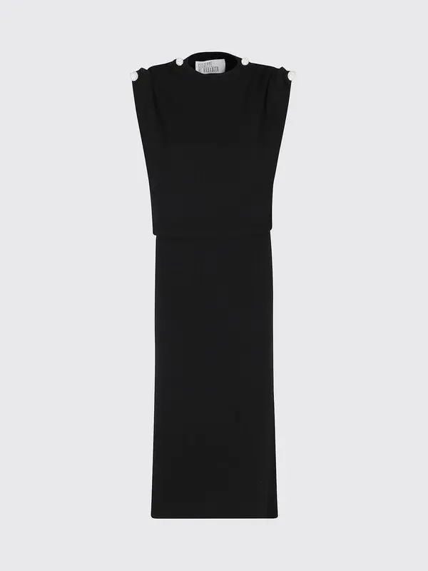 Giuseppe Di Morabito Sleeveless Long Merino Wool Sheath Dress