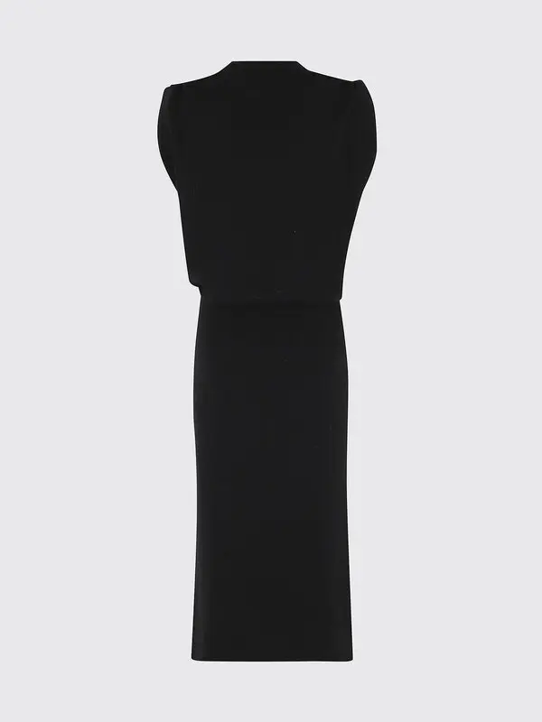 Giuseppe Di Morabito Sleeveless Long Merino Wool Sheath Dress