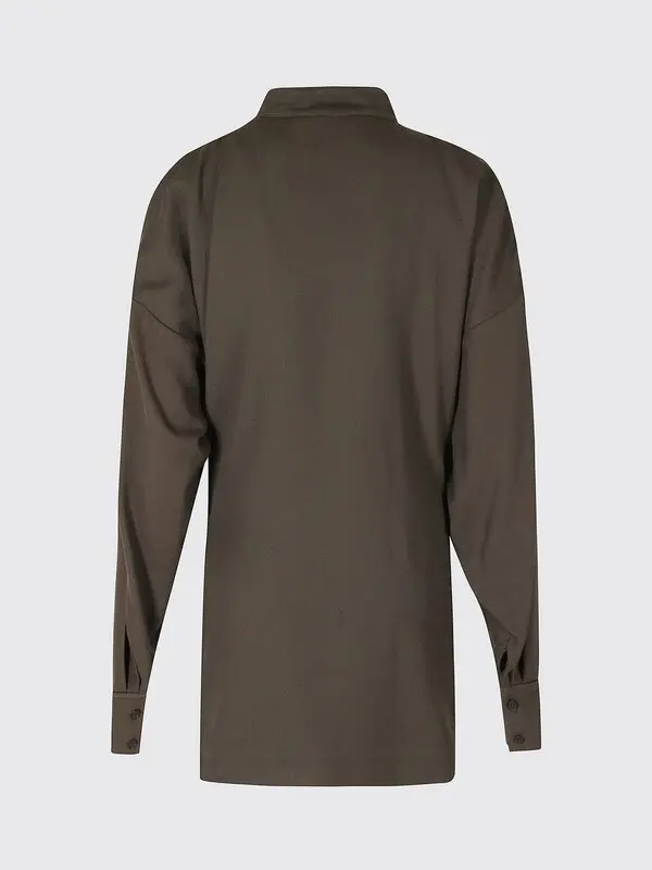 IRO PARIS Melva Draped Midi Shirt Dress In Wool Blend