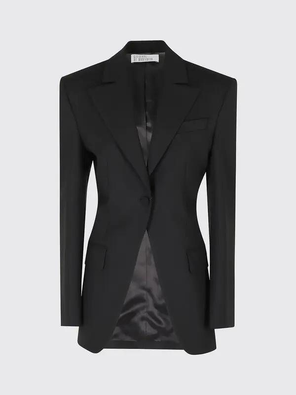 Giuseppe Di Morabito Single-breasted Cropped Blazer In Virgin Wool With Peak Lapels