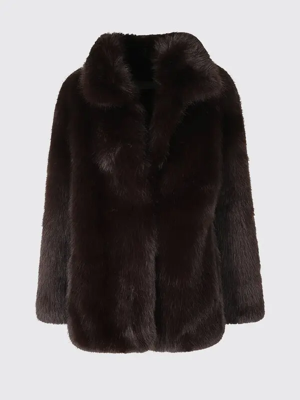 Giuseppe Di Morabito Faux Fur Coat With Classic Collar And Long Sleeves