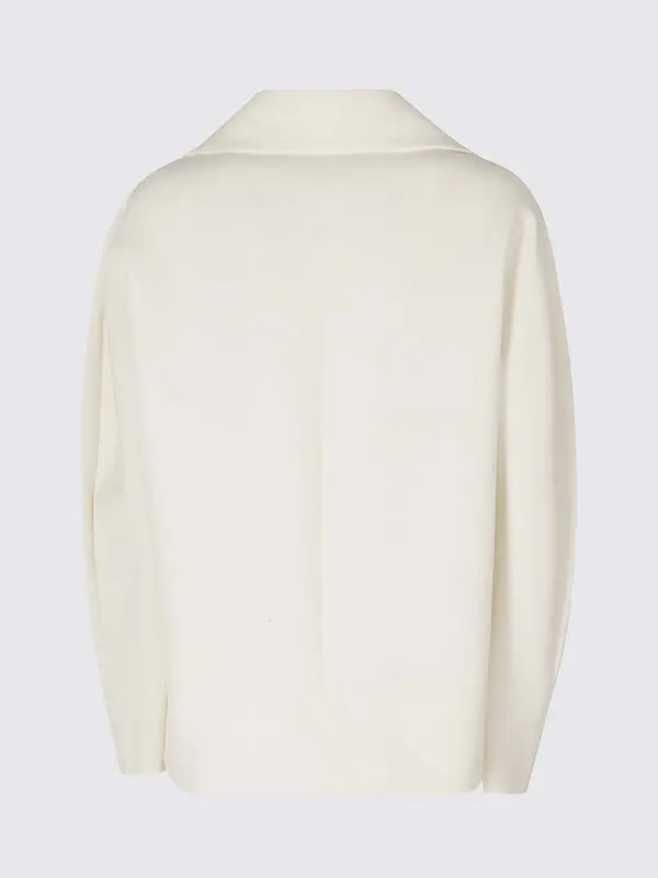Federica Tosi Short Double-breasted 100% Cotton Coat With Lapels